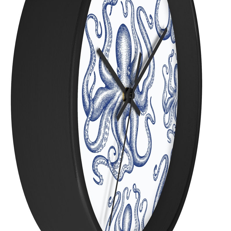 Octopus Beach Wall Clock, 10 Beach House Gift, Nautical Decor Clock ...