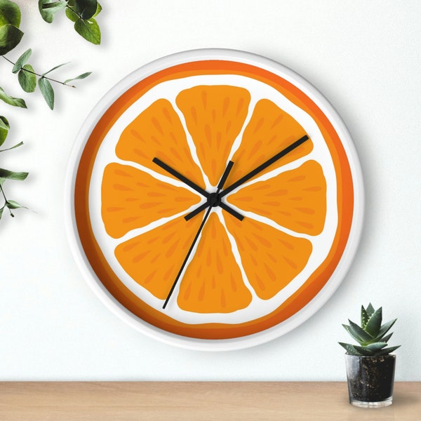 Orange Clock - Etsy