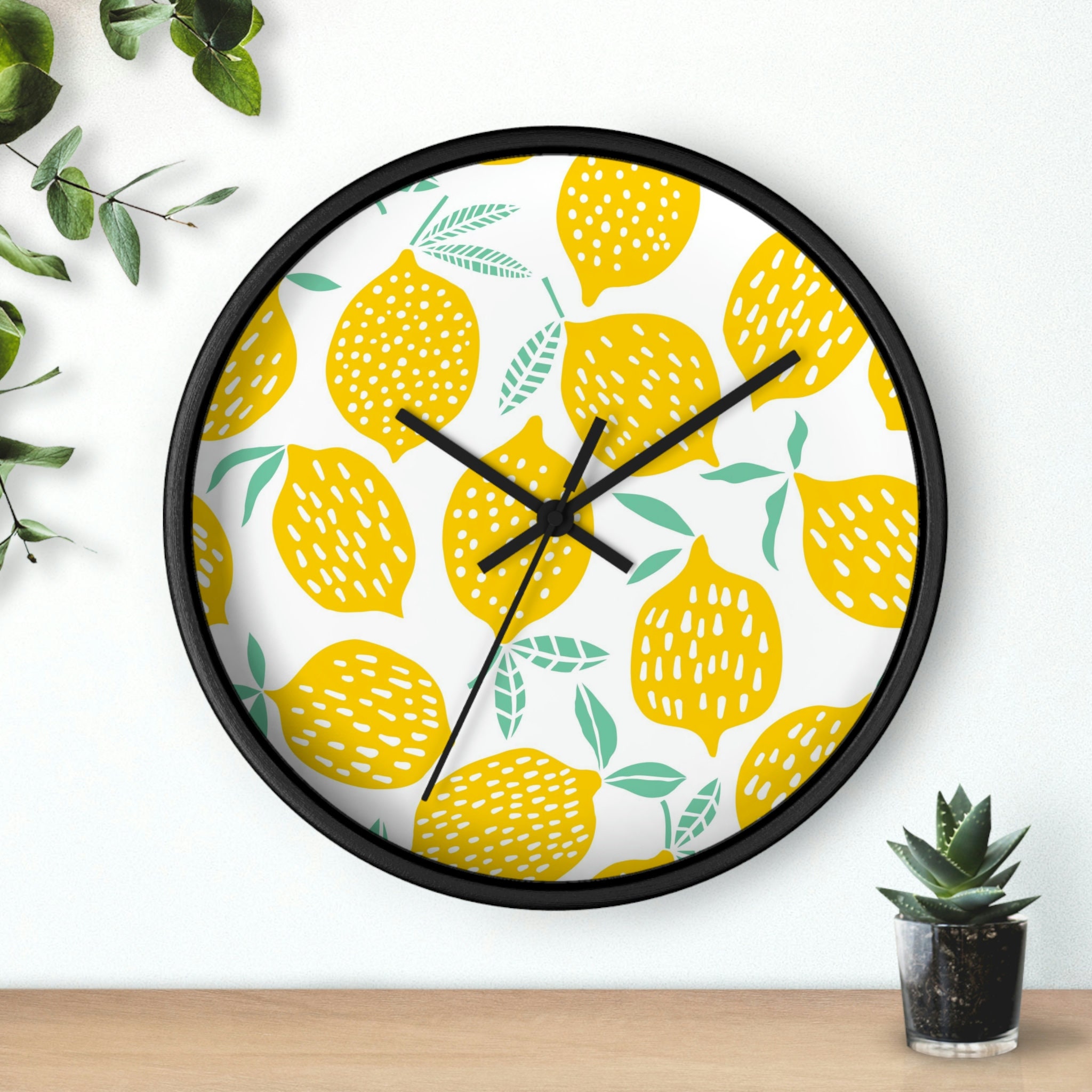 Lemons Fruity Wall Clock, 10 Beach House Gift, Lemon Fruit Kitchen ...