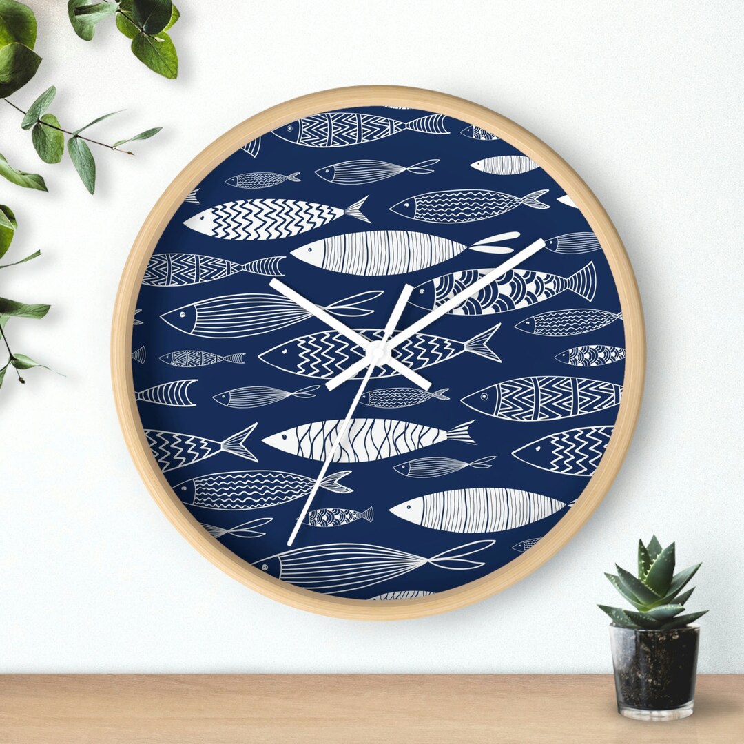 Fish Beach Wall Clock, 10 Beach House Gift, Beach House Decor, Coastal ...