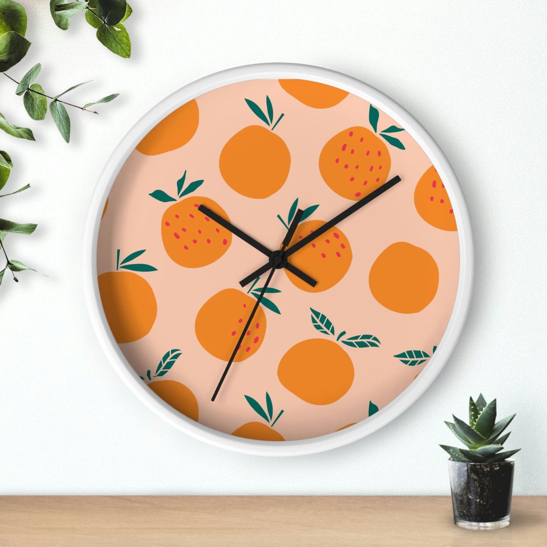 Oranges Kitchen Wall Clock, 10 Beach House Gift, Oranges Fruit Kitchen ...