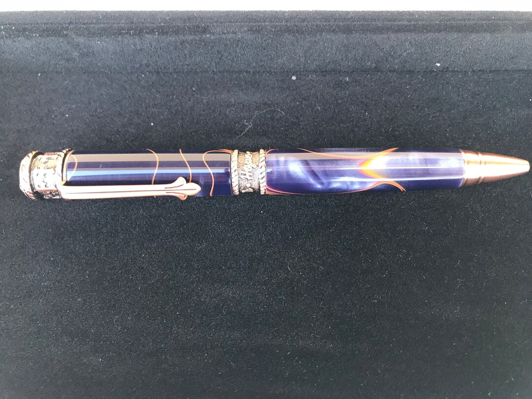 Faith Pen - Bronze and Black With a Touch of Fire. Ball Point Twist Pen ...