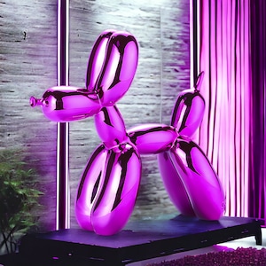 Shiny Balloon Dog Sculpture Charming Playful Dog Ornament - Etsy