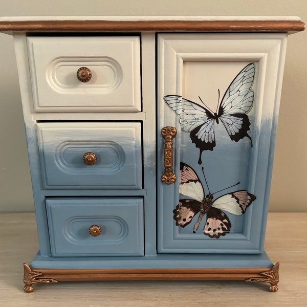 Painted Vintage Jewelry Box - Etsy