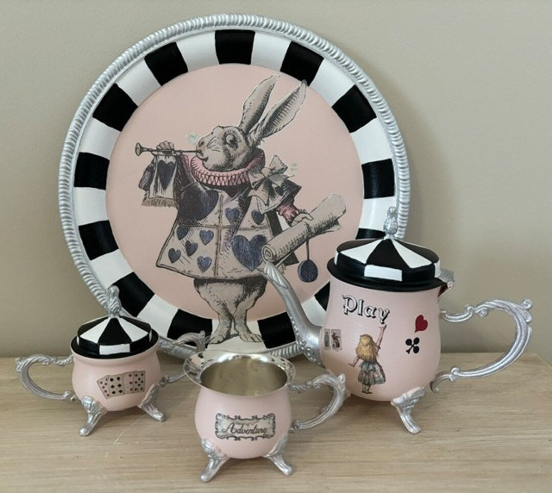 Alice in Wonderland Tea Set, Tea Set for Kids, Child Size Tea Set ...
