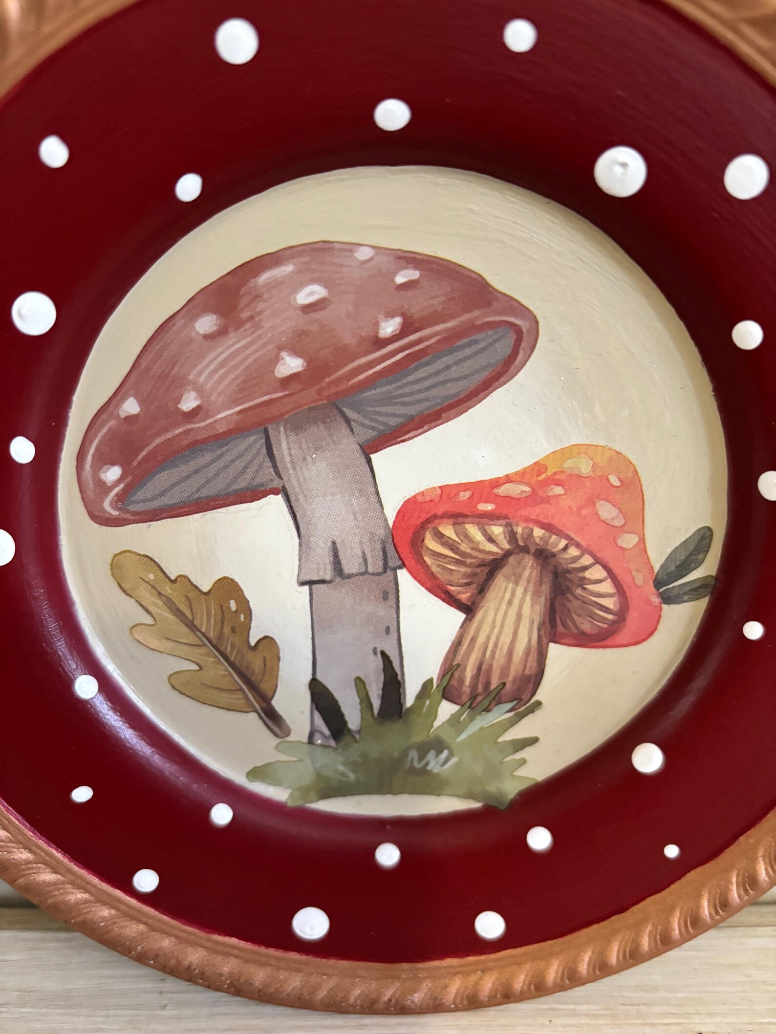 Mushroom Ring Dish, Mushroom Trinket Dish, Upcycled Silver Dish, Hand ...