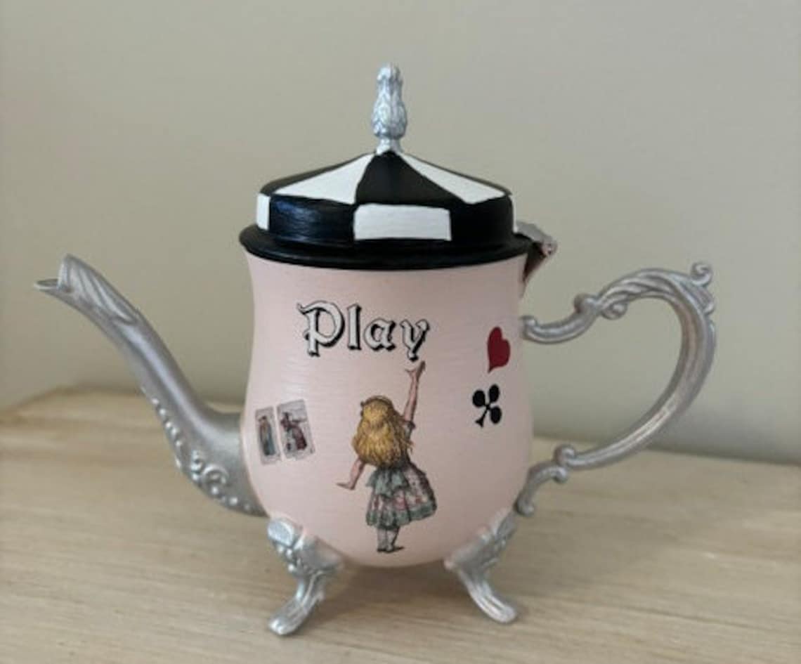 Alice in Wonderland Tea Set, Tea Set for Kids, Child Size Tea Set ...