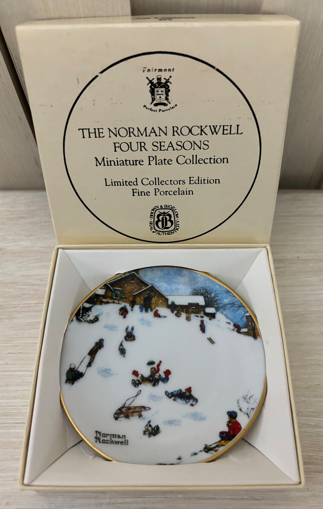 546 deadman's Hill Norman Rockwell Four Seasons Miniature Plate ...