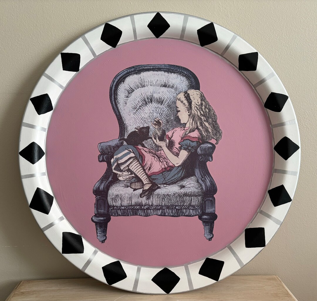 Alice in Wonderland Platter, Alice in Wonderland Tray, Hand Painted ...