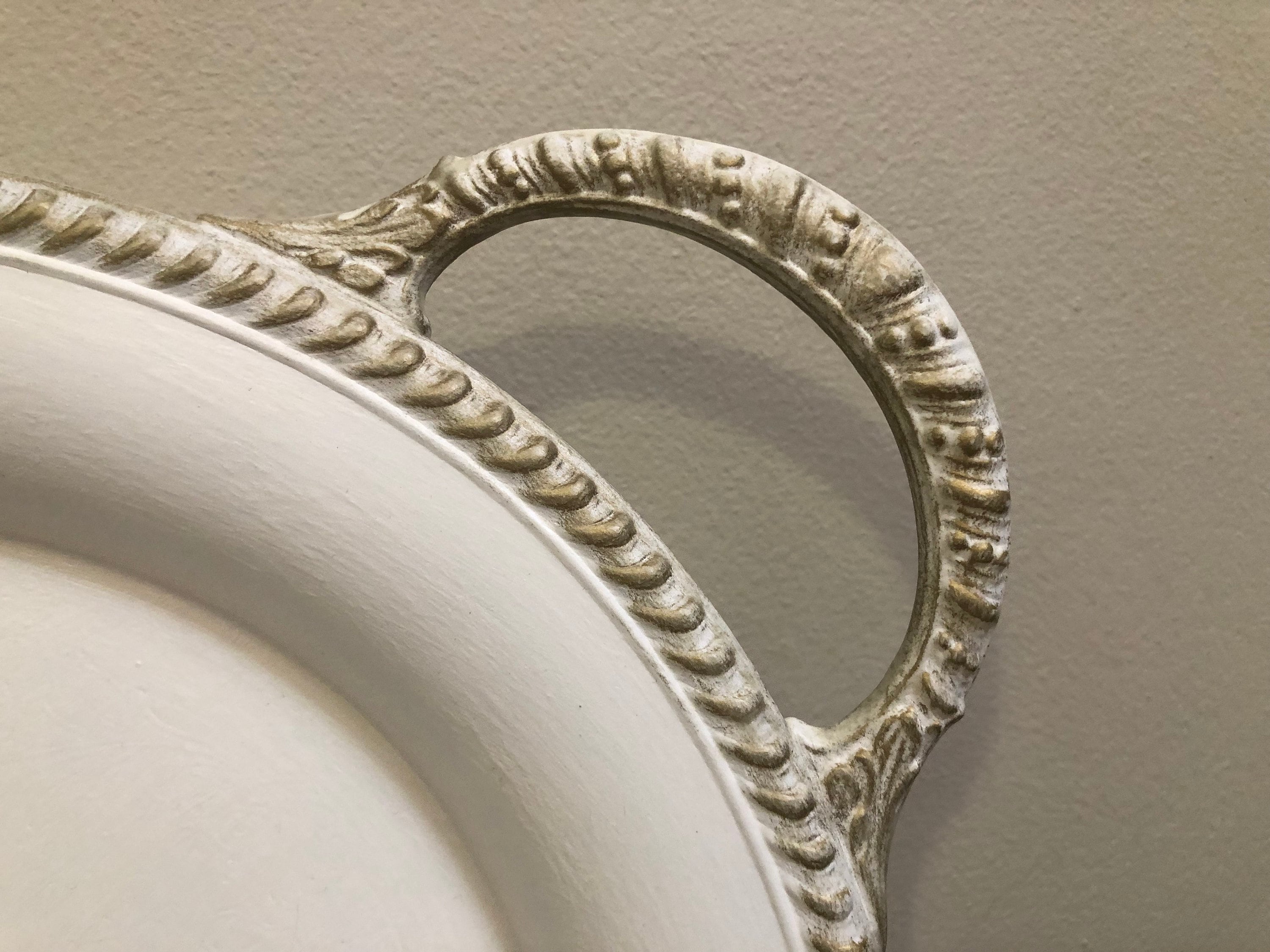 Hand Painted Extra Large Silver Tray, Upcycled Silver Tray, Religious ...