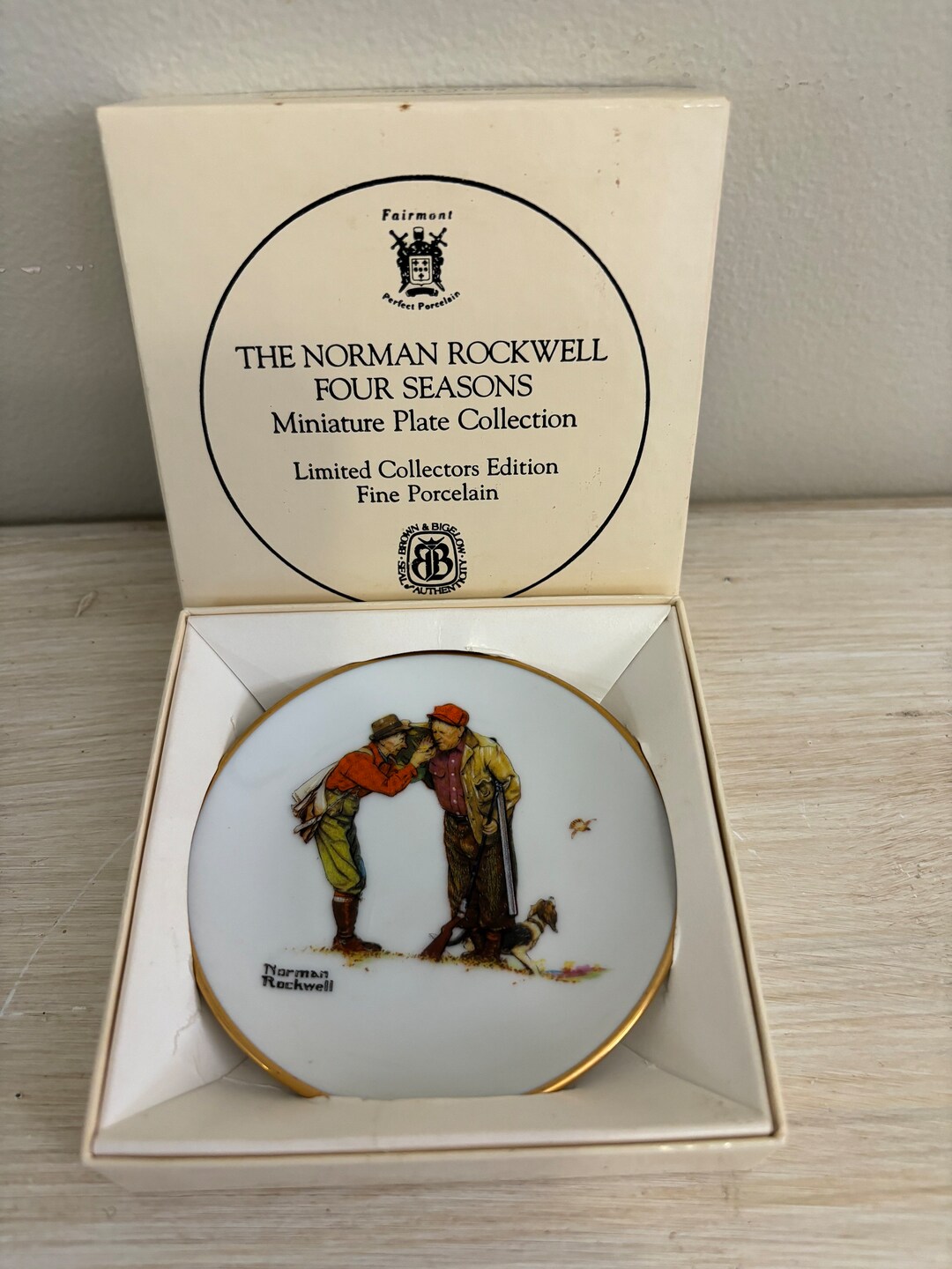 512 costly Light Norman Rockwell Four Seasons Miniature Plate ...