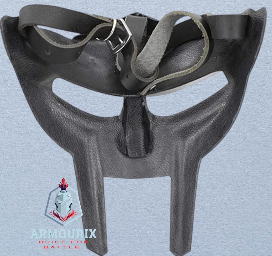 Handcrafted Gladiator Mask - Roman Warrior Face Armor, Ancient Cosplay ...