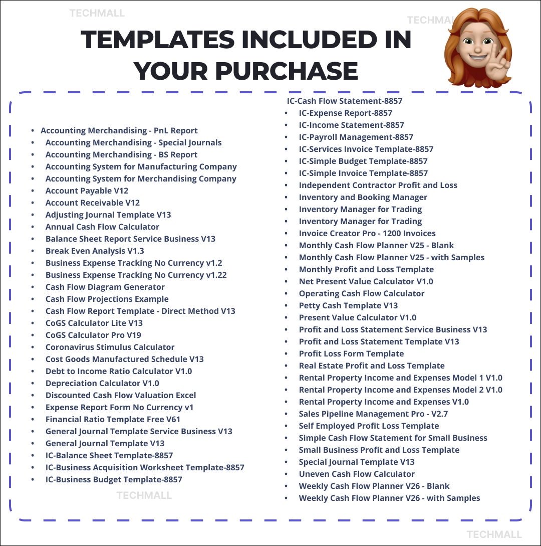 50+ Accounting & Finance Excel Templates Bundle | Customizable Files ...