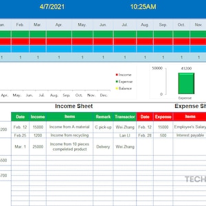 30 Comprehensive Income & Expense Excel Templates | Easy Edit - Etsy