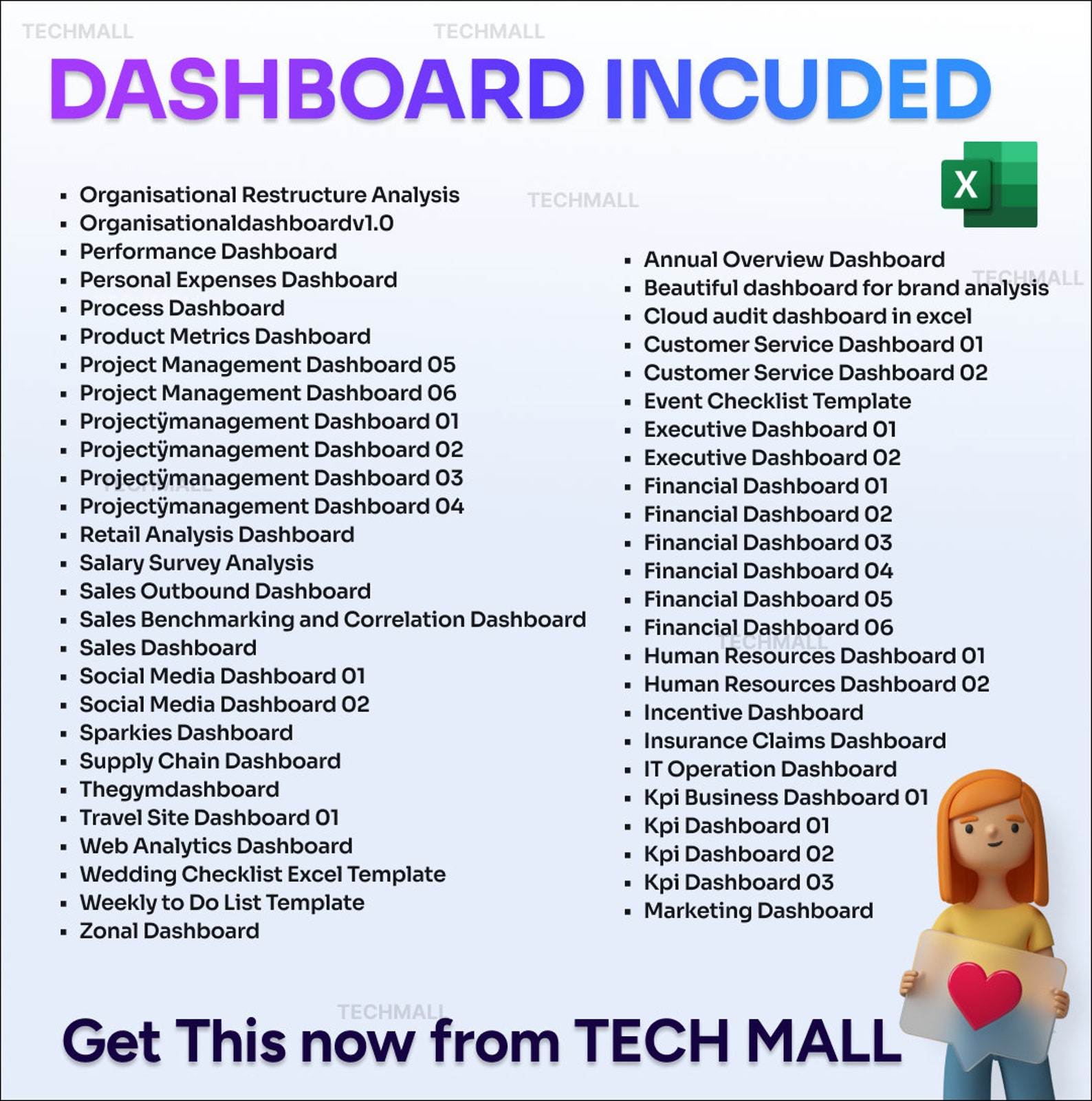 50 Ultimate Excel Dashboard Collection | Fully Excel Editable | Various ...