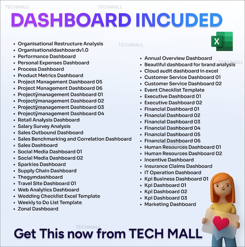 50 Ultimate Excel Dashboard Collection | Fully Excel Editable | Various ...