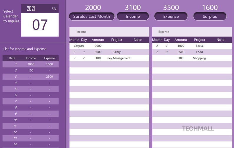 30 Comprehensive Income & Expense Excel Templates | Easy Edit - Etsy