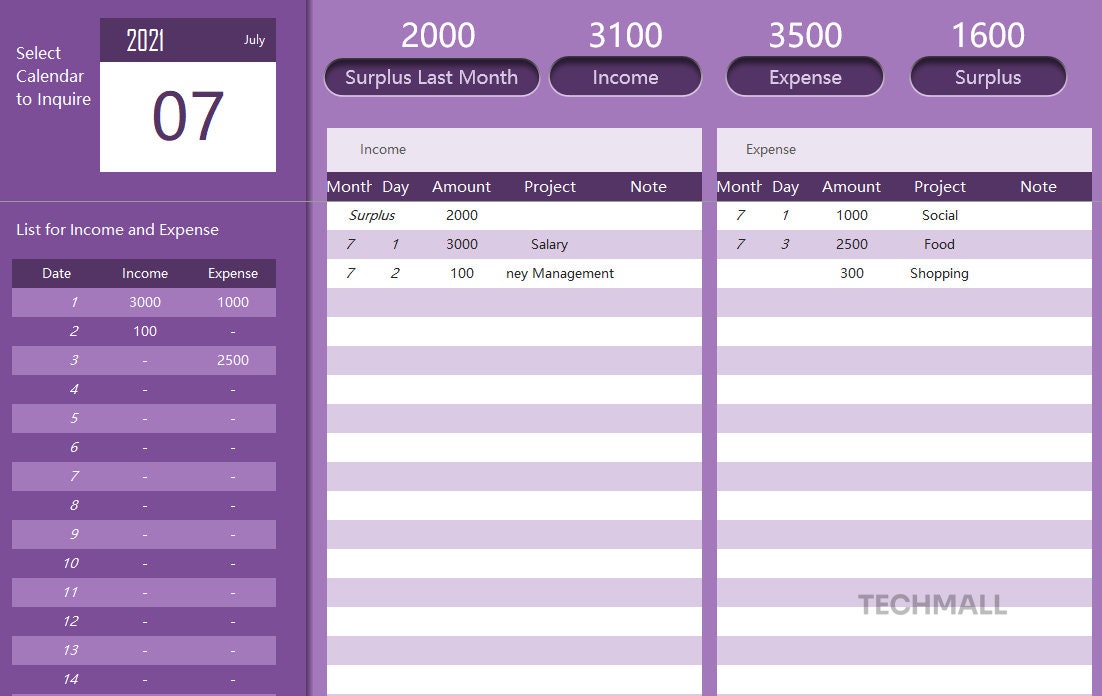 30 Comprehensive Income & Expense Excel Templates | Easy Edit - Etsy