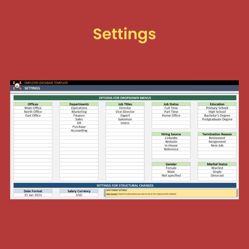 Advanced Employee Excel Database and Dashboard | HR Management ...