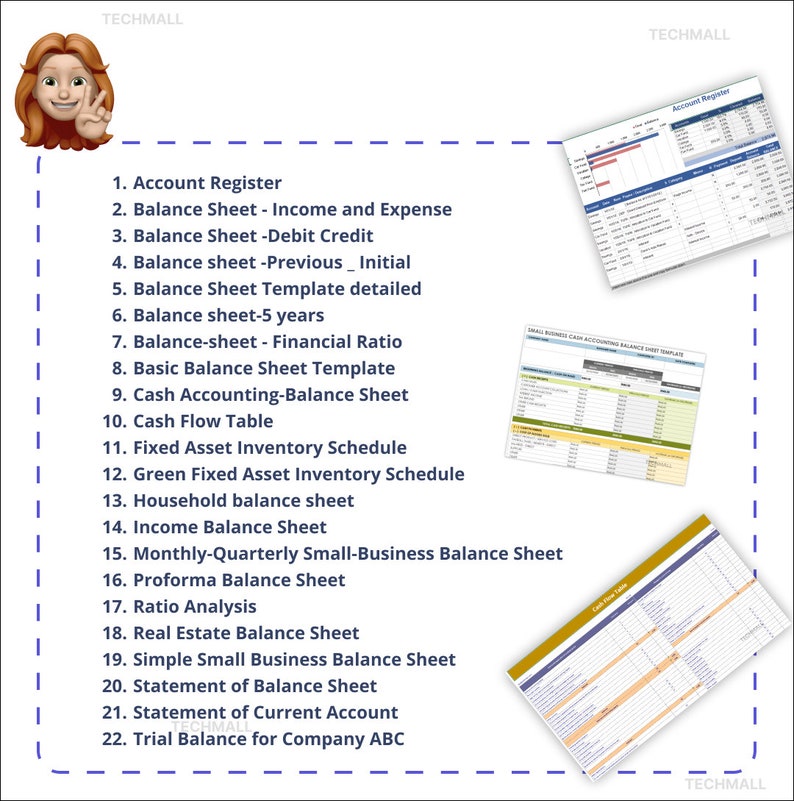 20 Excel Balance Sheet Excel Templates Pack – Perfect for Personal and ...