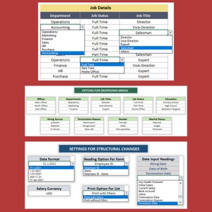 Advanced Employee Excel Database and Dashboard | HR Management ...