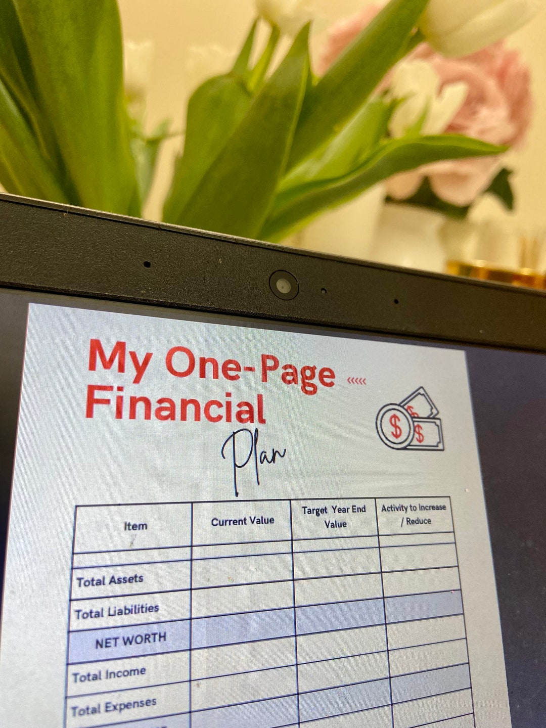 One-page Financial Plan - Etsy