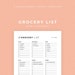 Printable Grocery List Canva Template, Shopping List, Grocery Shopping ...