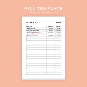Printable Employee Task List Canva Template (digital Download) - Etsy