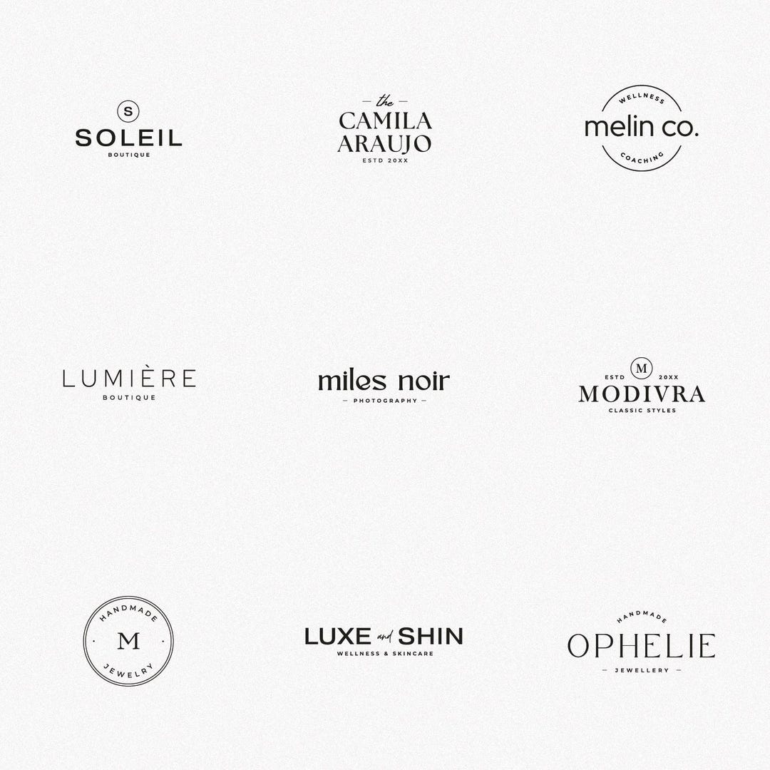 Minimal Text Logo Templates, Modern Business Logo Design (canva ...