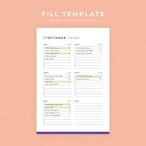 Printable Monthly Task List Canva Template, Monthly to Do List Template ...