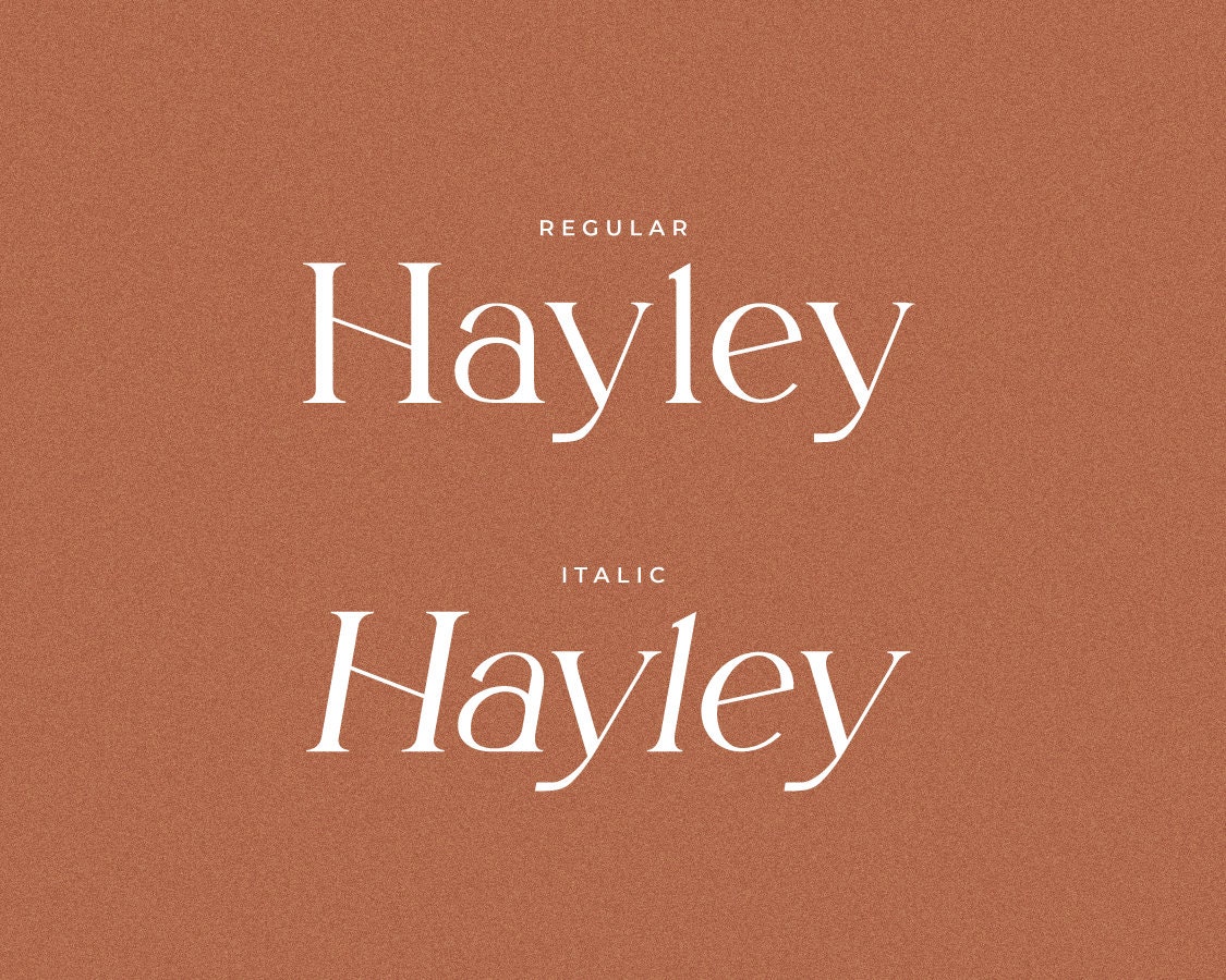 Hayley Eminent Font Contemporary Font Serif Font Unique - Etsy