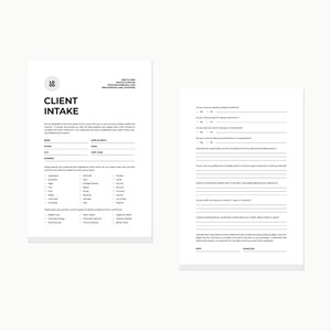 Client Intake Form Canva Template, New Client Form, Client ...