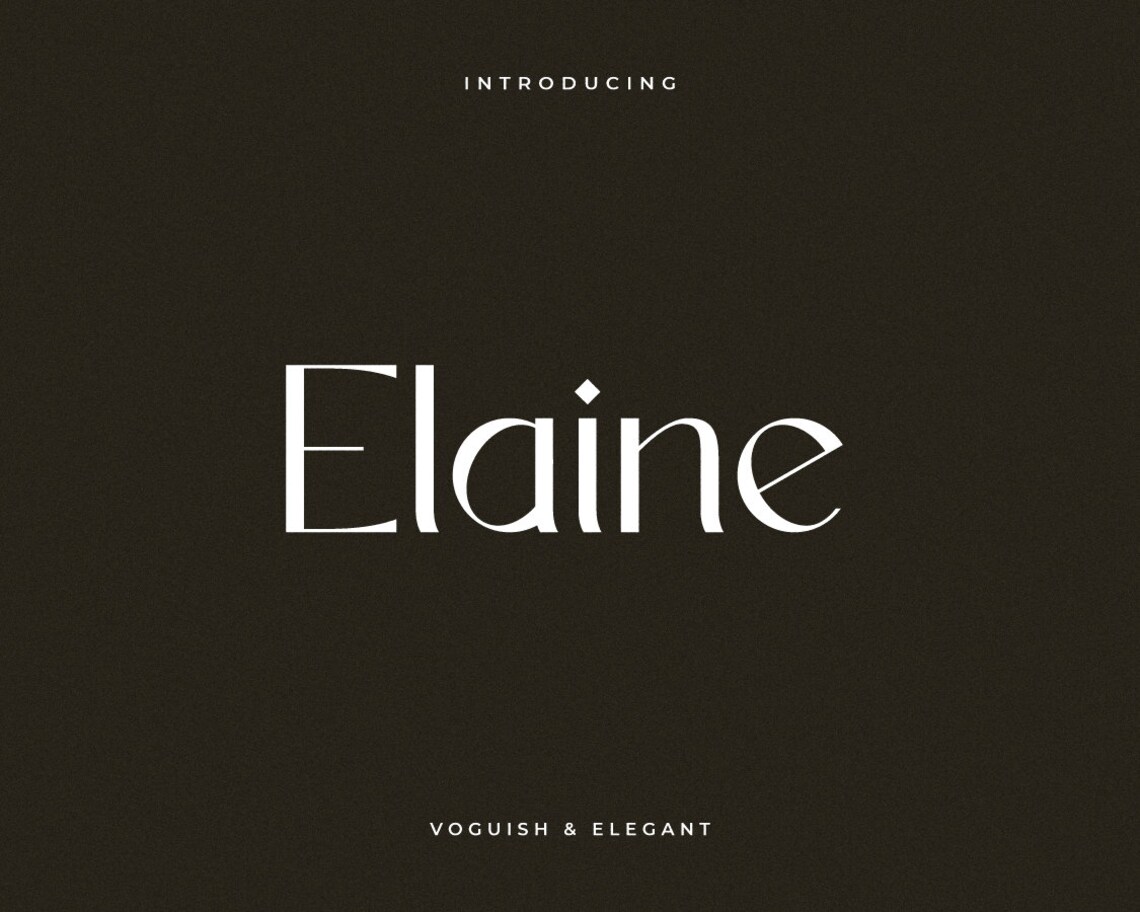 Elaine Wedding Font Pretty Font Serif Font Modern Font - Etsy