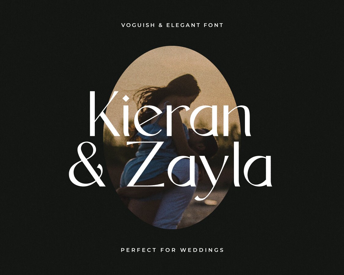 Elaine Wedding Font Pretty Font Serif Font Modern Font - Etsy