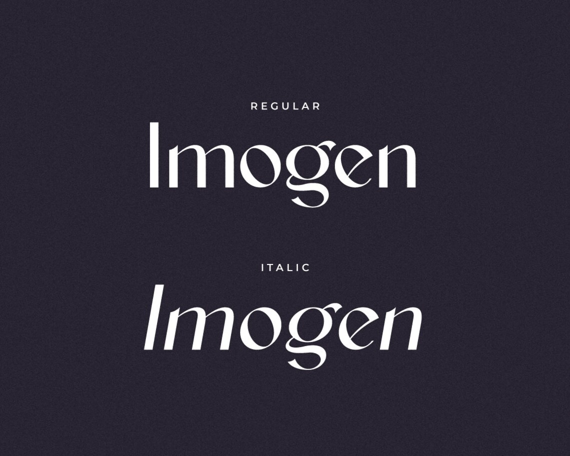 Imogen Stylish Font Contemporary Font Serif Font - Etsy
