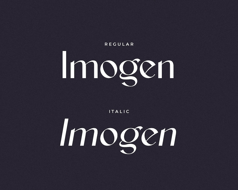Imogen Stylish Font Contemporary Font Serif Font - Etsy