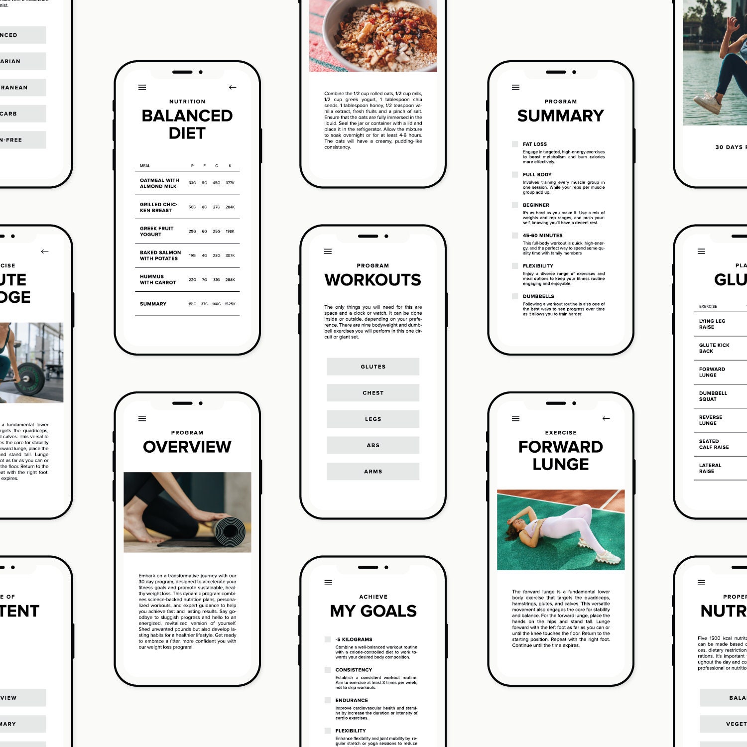 Mobile Fitness Workout Planner Template, Digital Workout Session ...