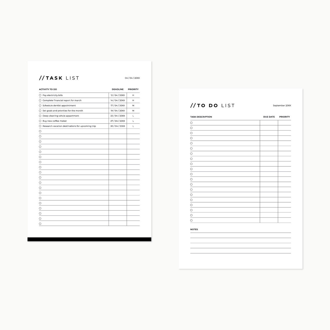 Task Checklist Canva Template, Printable to Do List, Task List Tracker ...