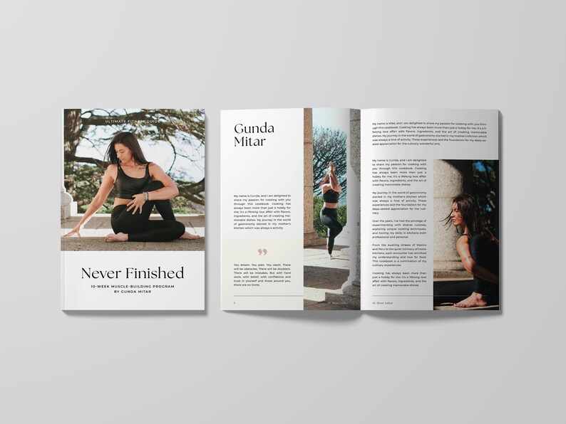 Fitness Book Template, Yoga Book, Workout Book, Gym Ebook, Printable ...