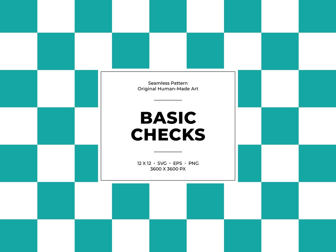 Symmetrical Checker Design - Seamless Basic Check Pattern, Editable ...