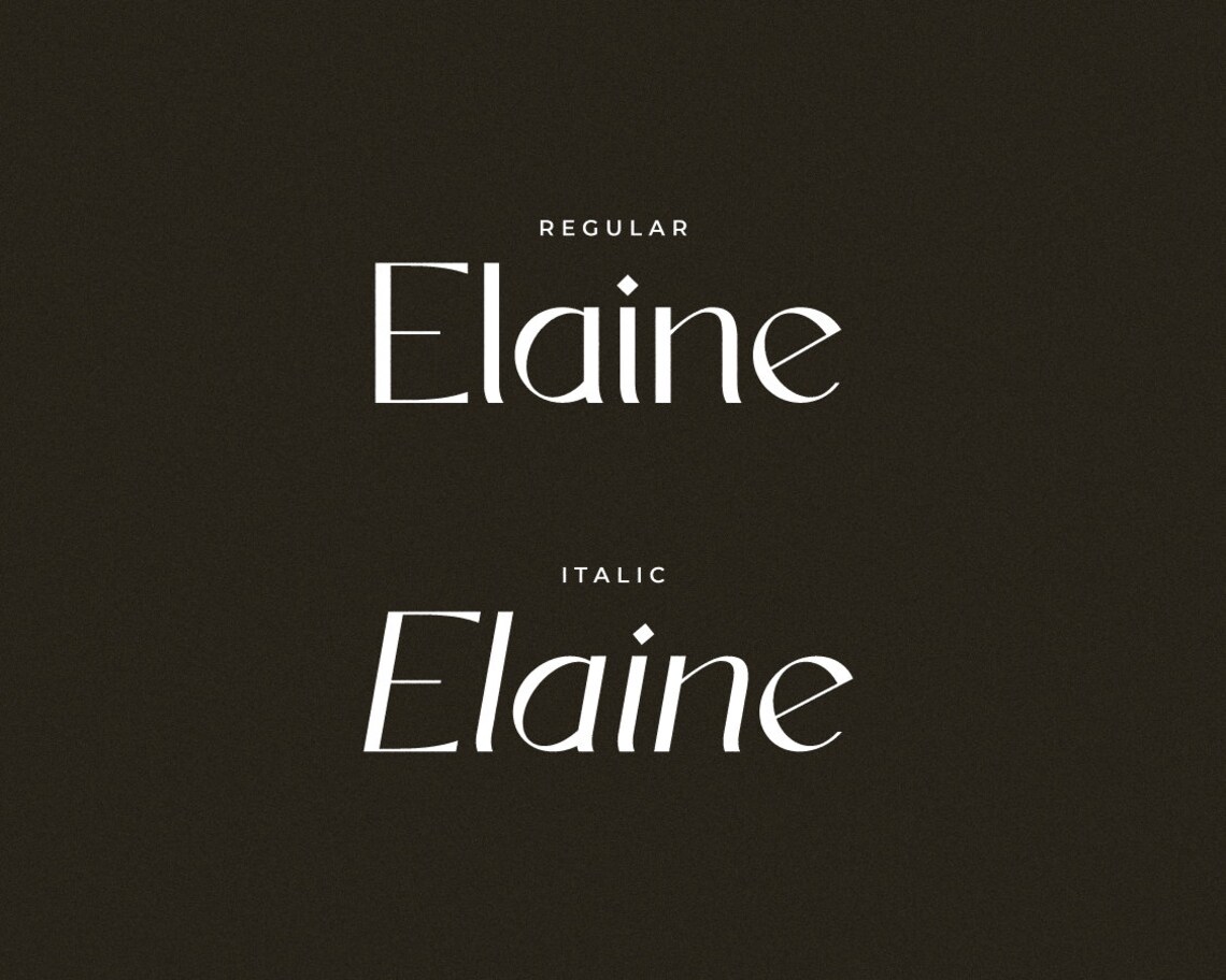 Elaine Wedding Font Pretty Font Serif Font Modern Font - Etsy