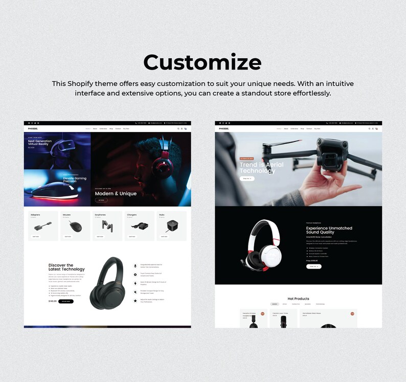 Phoebe - Shopify Theme Gaming, Electronics, Office Accessories, Tech ...