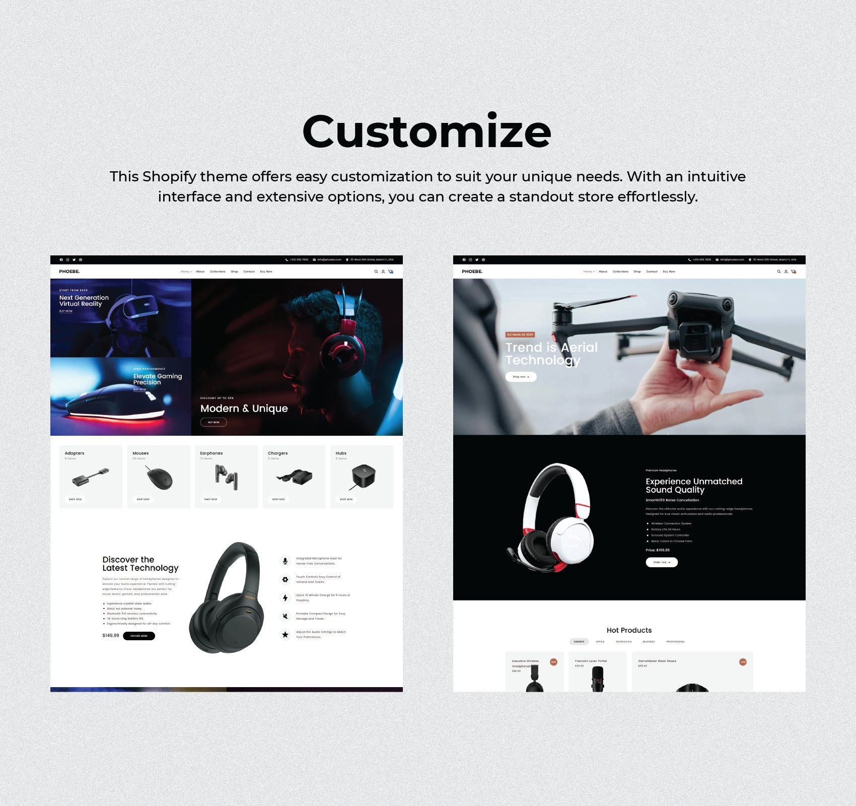 Phoebe - Shopify Theme Gaming, Electronics, Office Accessories, Tech ...