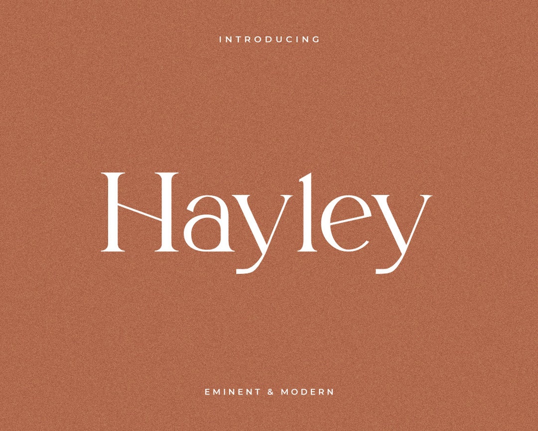 Hayley Eminent Font Contemporary Font Serif Font Unique - Etsy