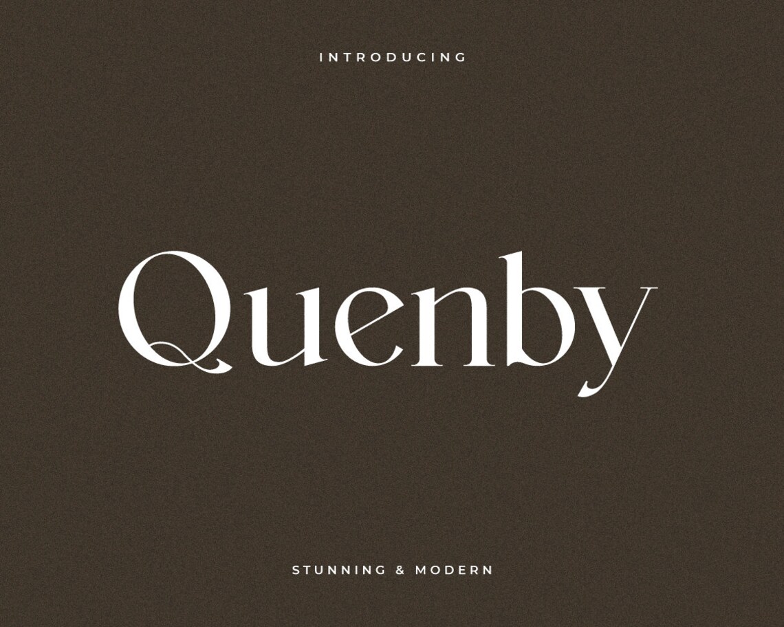 Quenby Stunning Font Modern Font Branding Font Pretty - Etsy