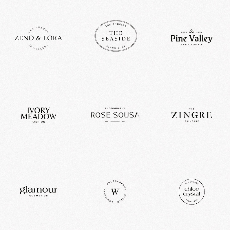 Minimal Text Logo Templates, Modern Business Logo Design (canva ...