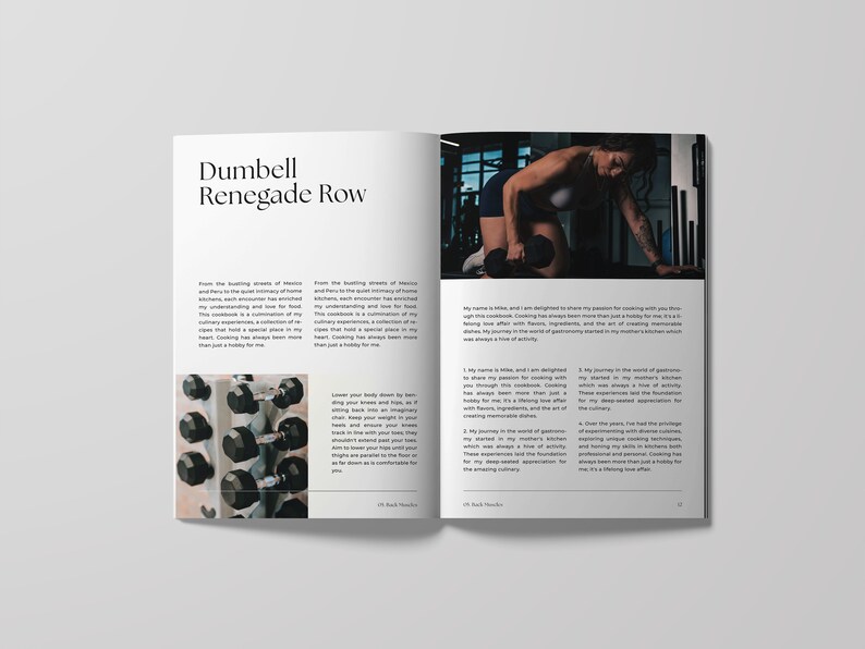 Fitness Book Template, Yoga Book, Workout Book, Gym Ebook, Printable ...