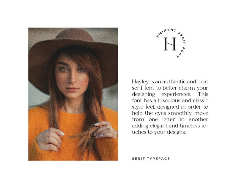 Hayley Eminent Font Contemporary Font Serif Font Unique - Etsy