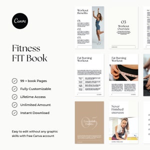 Fitness Book Template, Yoga Book, Workout Book, Gym Ebook, Printable ...
