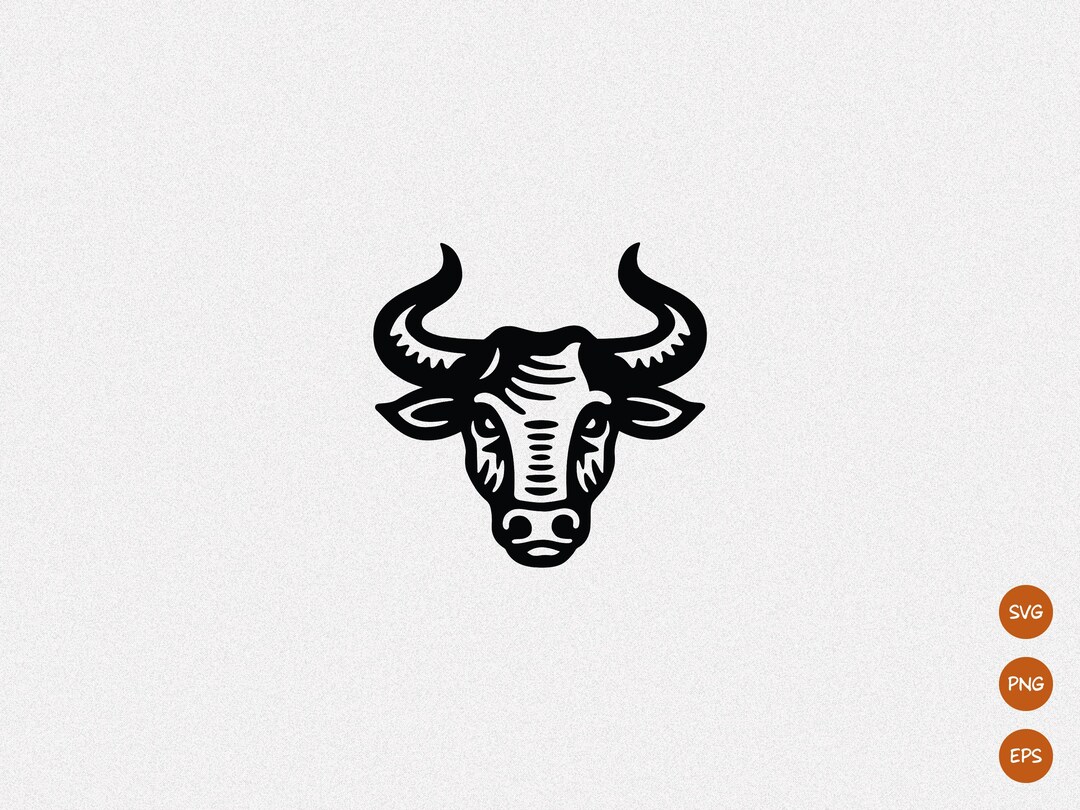 Bull Head SVG, Bold Logo Vector, Bull Silhouette Design, Ox Emblem ...